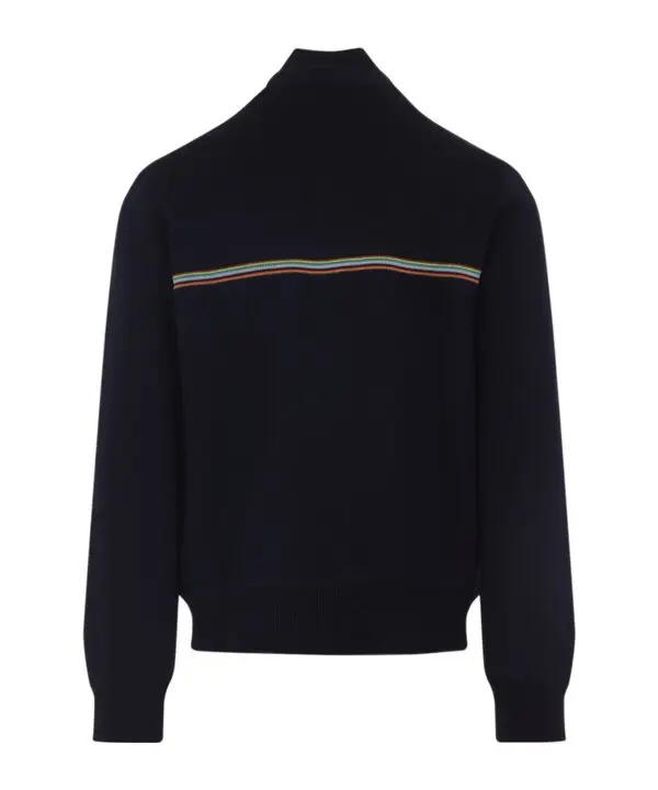 Paul Smith Zip-up Striped High Neck Jacket