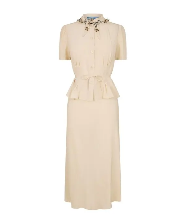Prada Embellished Midi Dress - No