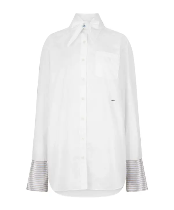 Prada Oversized Striped Cuff Shirt