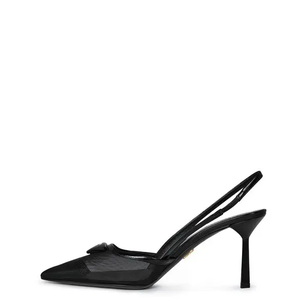 Prada Mesh Slingback High Heel Shoes