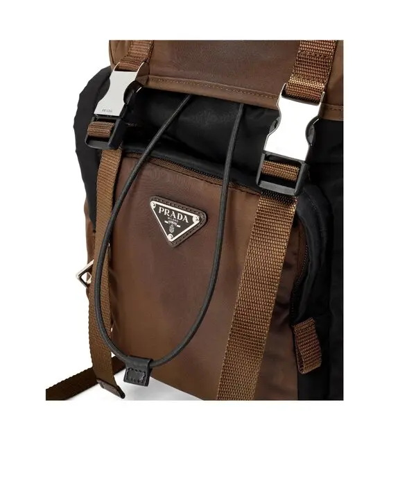 Prada Color-block Nylon Backpack