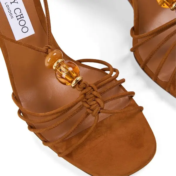JIMMY CHOO Suede Wedge Sandals