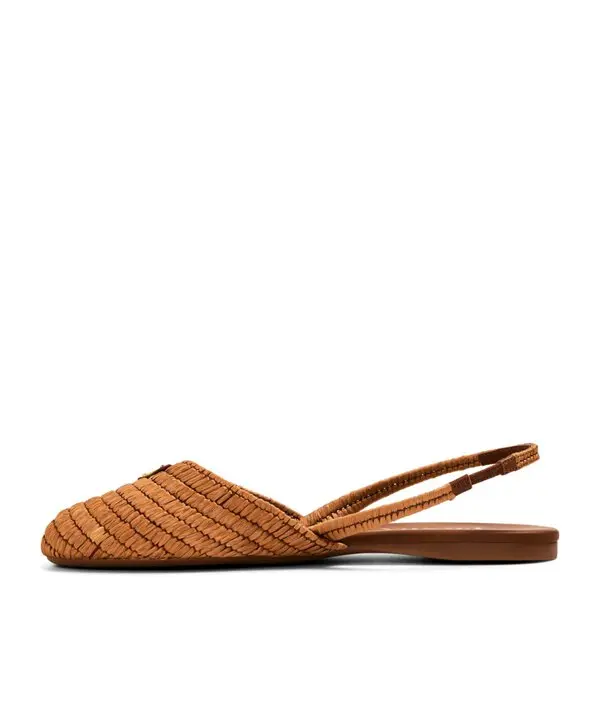 Prada Woven Raffia Slingback Flats