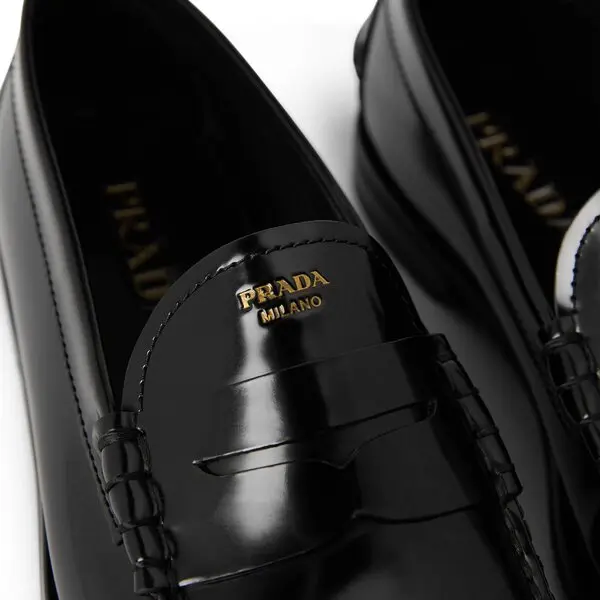 Prada Foil Mocassin Loafers