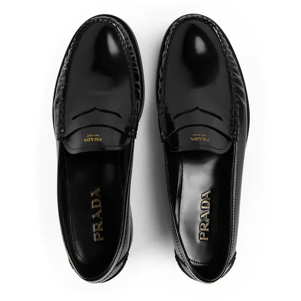 Prada Foil Mocassin Loafers