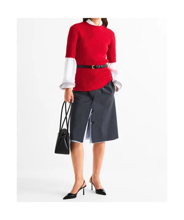 Prada Midi Skirt - Black
