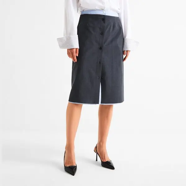 Prada Midi Skirt - Black