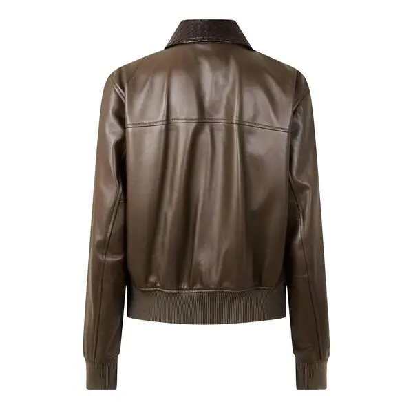 Bottega Veneta Smooth Leather Bomber Jacket