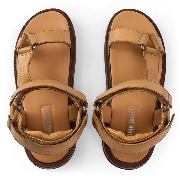 Miu Miu Leather Gladiator Sandals