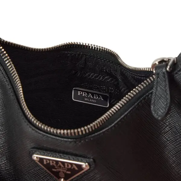 Prada Leather Shoulder Bag With Pouch