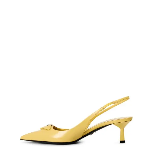 Prada Saffiano Patent Leather Slingback Pumps
