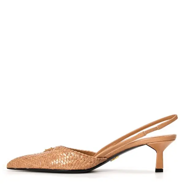 Prada Woven Slingback Heels