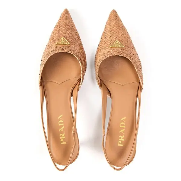 Prada Woven Slingback Heels