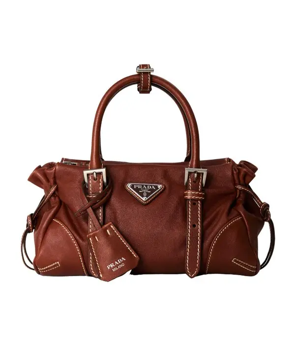 Prada Vintage Soft Leather Tote Bag
