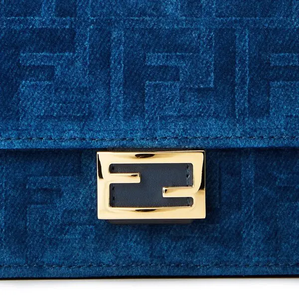 Fendi Monogrammed Velvet Shoulder Bag