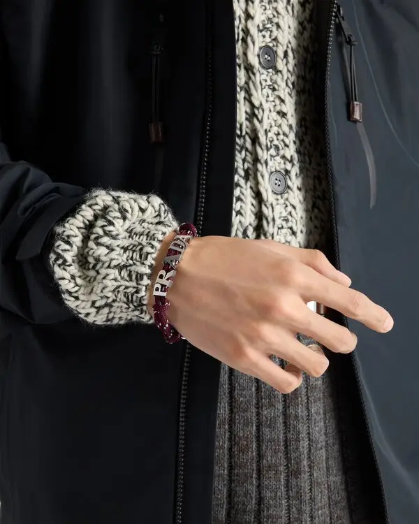 Prada Logo Cord Bracelet