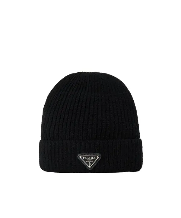 Prada Ribbed Beanie Hat