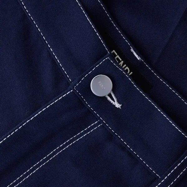 Fendi Stitch Cargo Shorts - Black