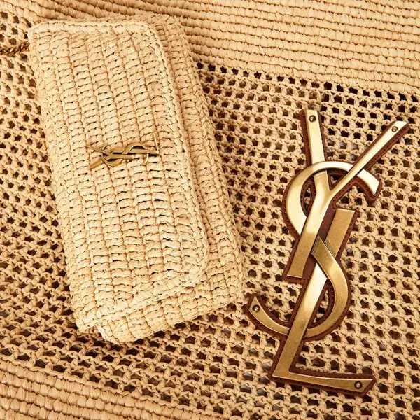 Saint Laurent Raffia Shoulder Bag