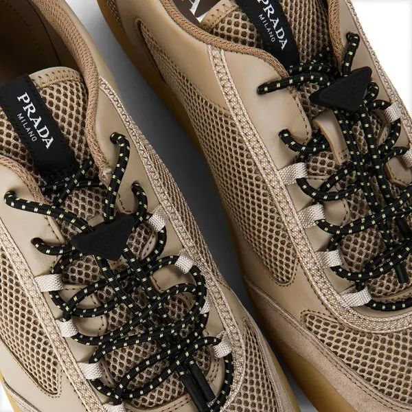 Prada Mesh Low-top Sneakers - Nude