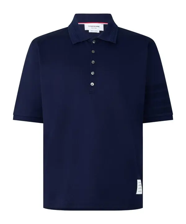 Thom Browne Short-sleeve Pique Polo Shirt
