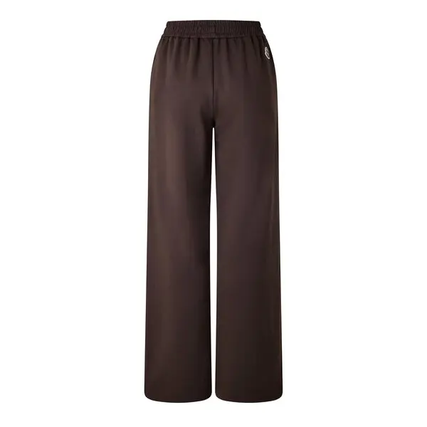 Moncler Velour Wide-leg Track Pants - Black