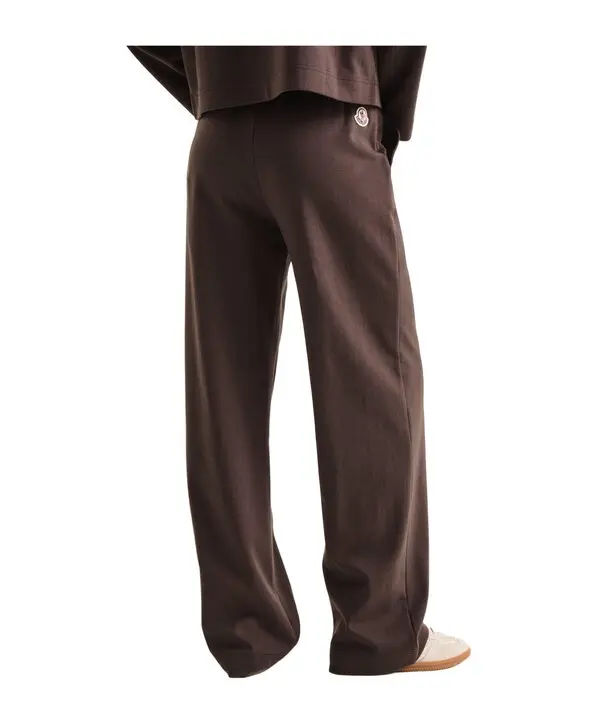 Moncler Velour Wide-leg Track Pants - Black