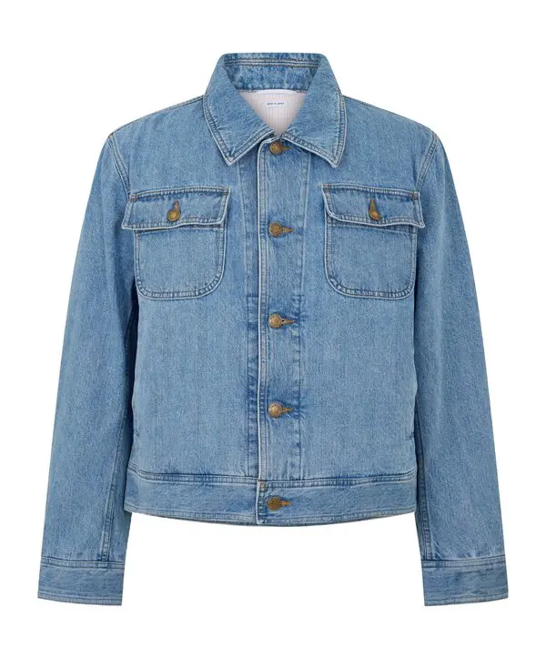 Thom Browne Cropped Denim Trucker Jacket