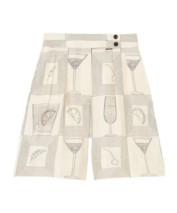 Loro Piana Dorin High-rise Aperitivo Print Shorts - White