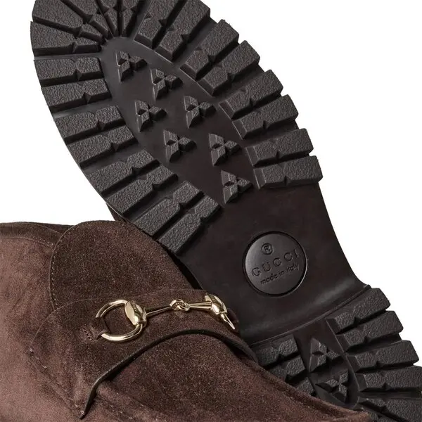 Gucci Horsebit Detail Suede Ankle Boots