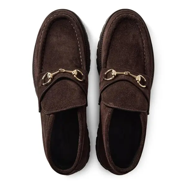 Gucci Horsebit Detail Suede Ankle Boots