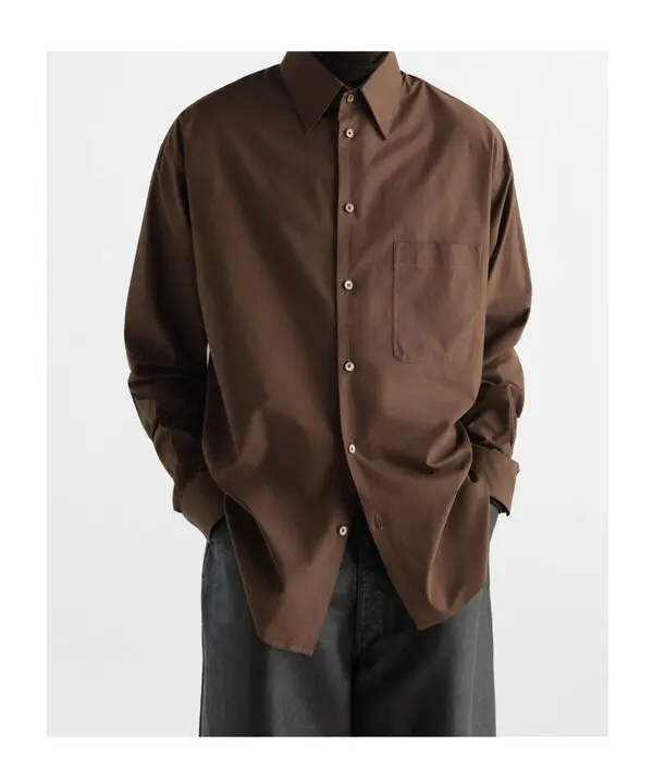 LEMAIRE Regular Shirt In Washed Cotton Silk