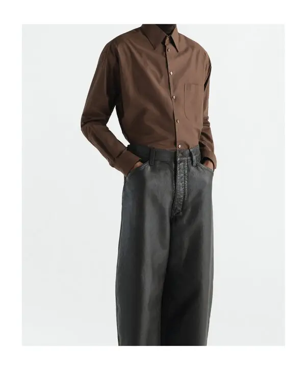LEMAIRE Regular Shirt In Washed Cotton Silk