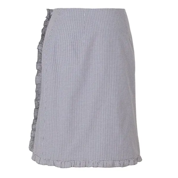 Miu Miu Plaid Midi Skirt - Gray