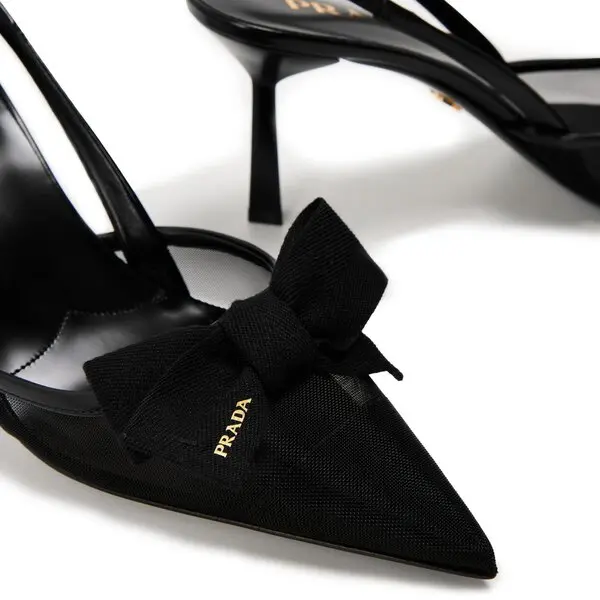 Prada Bow Slingback Heels