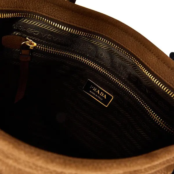 Prada Bonnie Large Suede Handbag