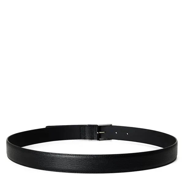 Gucci Formal Leather Belt With Silver Buckle