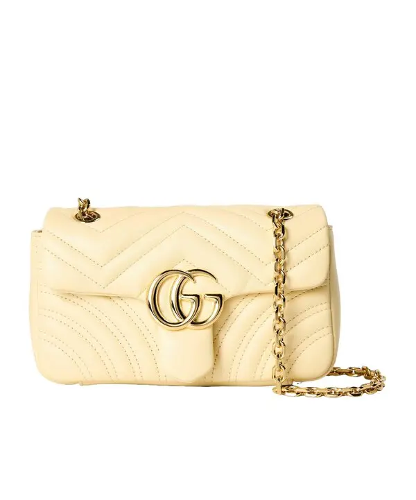 Gucci Quilted Leather Shoulder Bag With Chain Strap