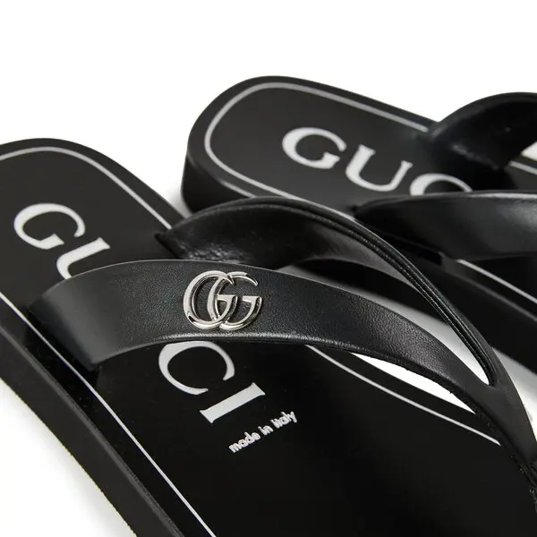 Gucci Logo Detail Flip Flops