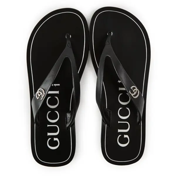 Gucci Logo Detail Flip Flops