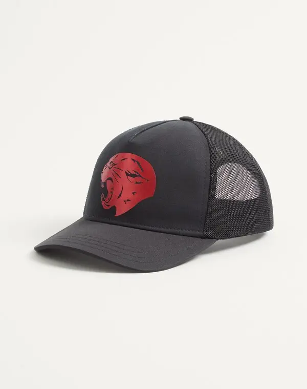 Valentino Garavani Vlogo Signature Baseball Cap With Panther Print