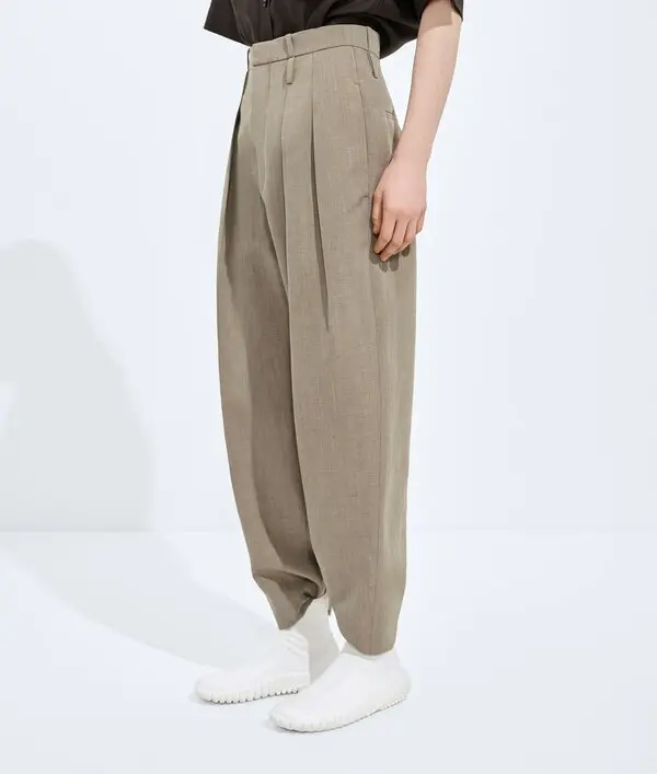 Bottega Veneta Wool And Linen Blend Tailored Trousers
