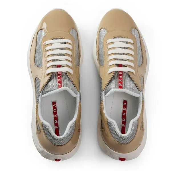 Prada Color Blocked Low Top Trainers