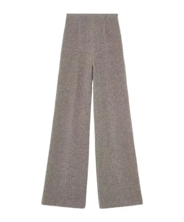 Loro Piana Cashmere Knit Wide Leg Pants