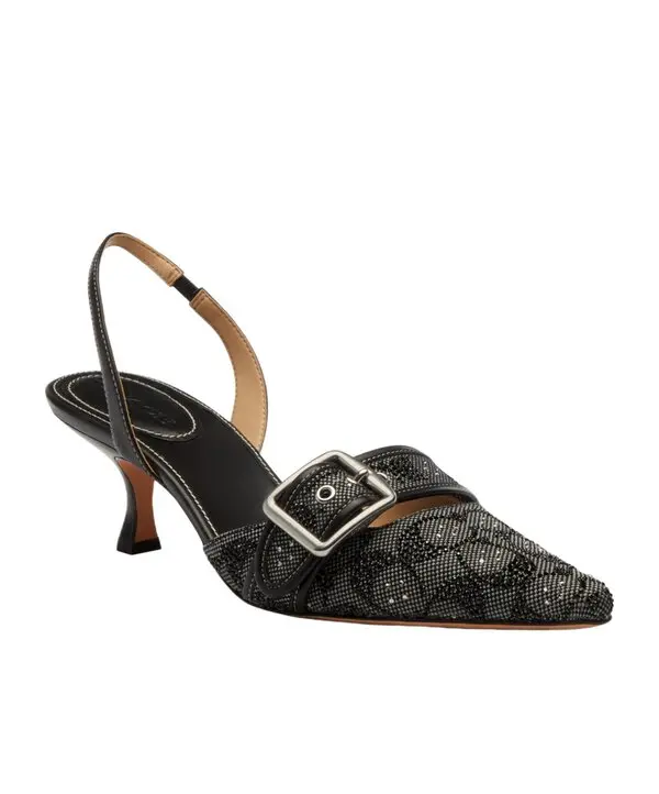 COACH Slingbacks With Buckle Detail - Black