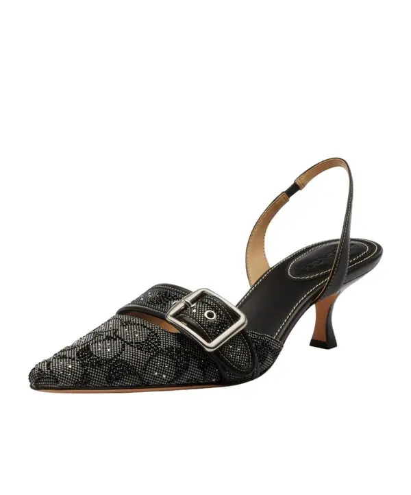 COACH Slingbacks With Buckle Detail - Black