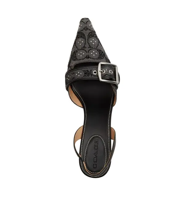 COACH Slingbacks With Buckle Detail - Black