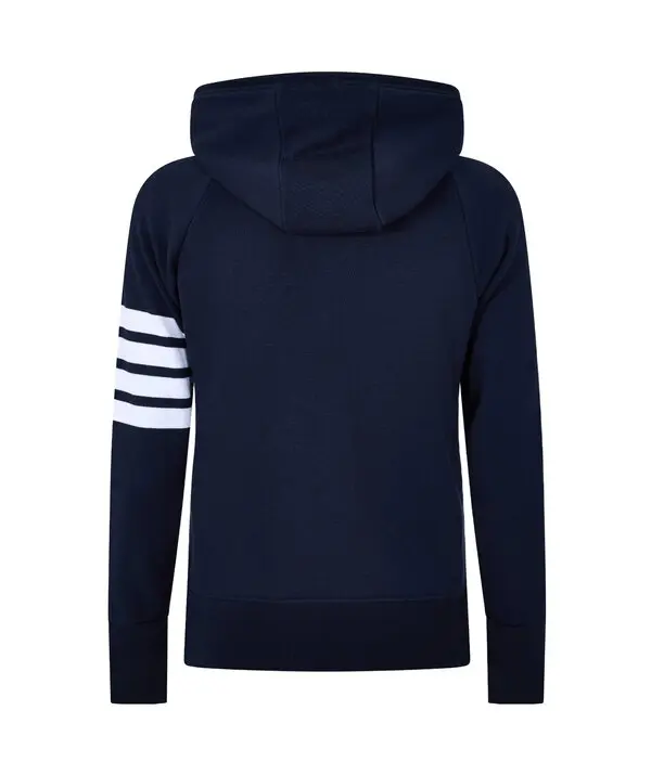 Thom Browne Classic Four-bar Zip Hooded Sweatshirt