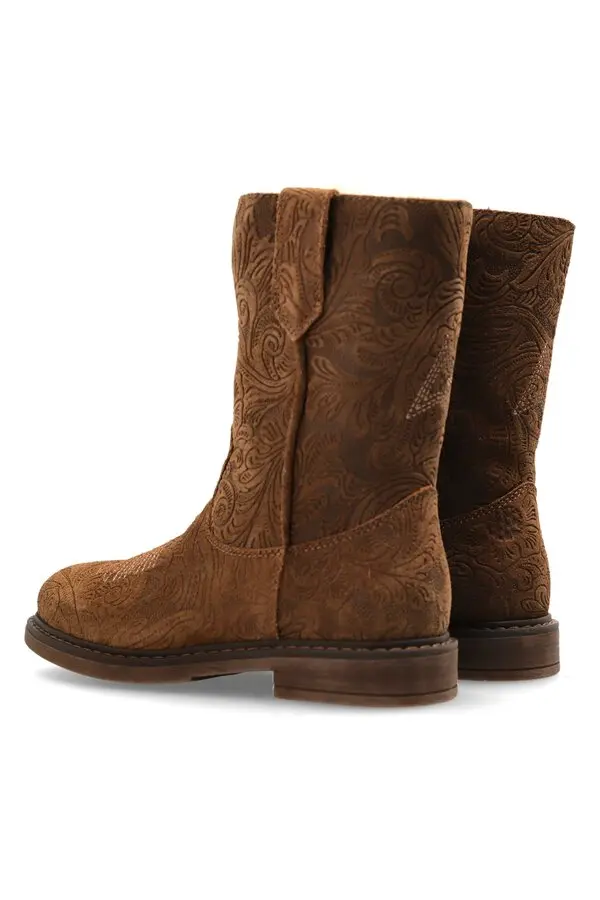 GOLDEN GOOSE Embossed Round Toe Boots