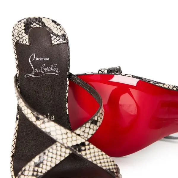 CHRISTIAN LOUBOUTIN Print Slide Mule Stilettos
